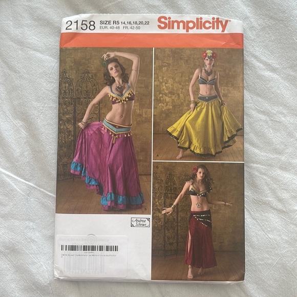Simplicity | Other | Simplicity 258 Belly Dancer Bollywood Sari Costume ...